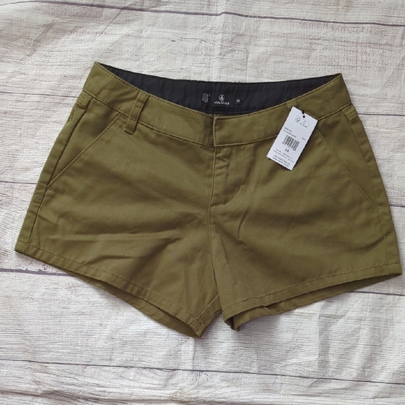 Volcom | Shorts | Volcom Womens Olive Cargo Shorts | Poshmark